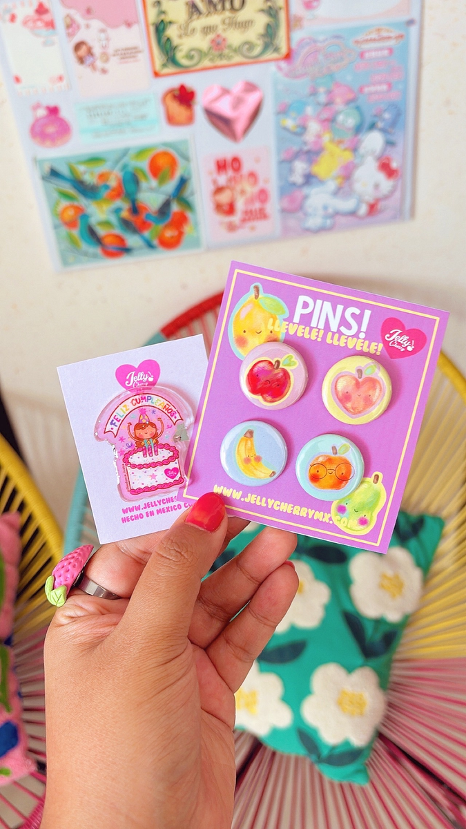 Pins – Etiquetado "Cumpleaños" – Jelly Cherry Accesorios