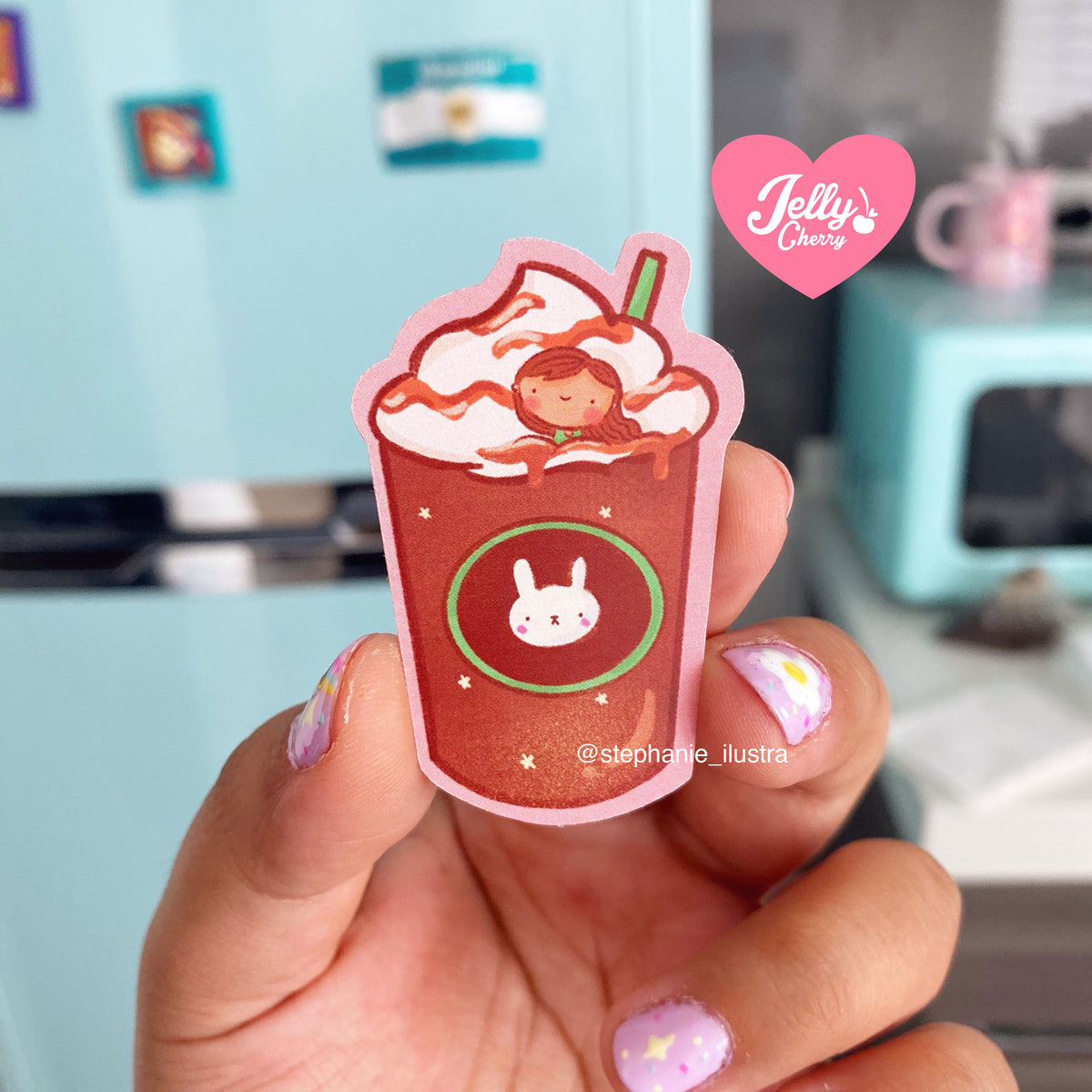 Sticker capuccino – Jelly Cherry Accesorios