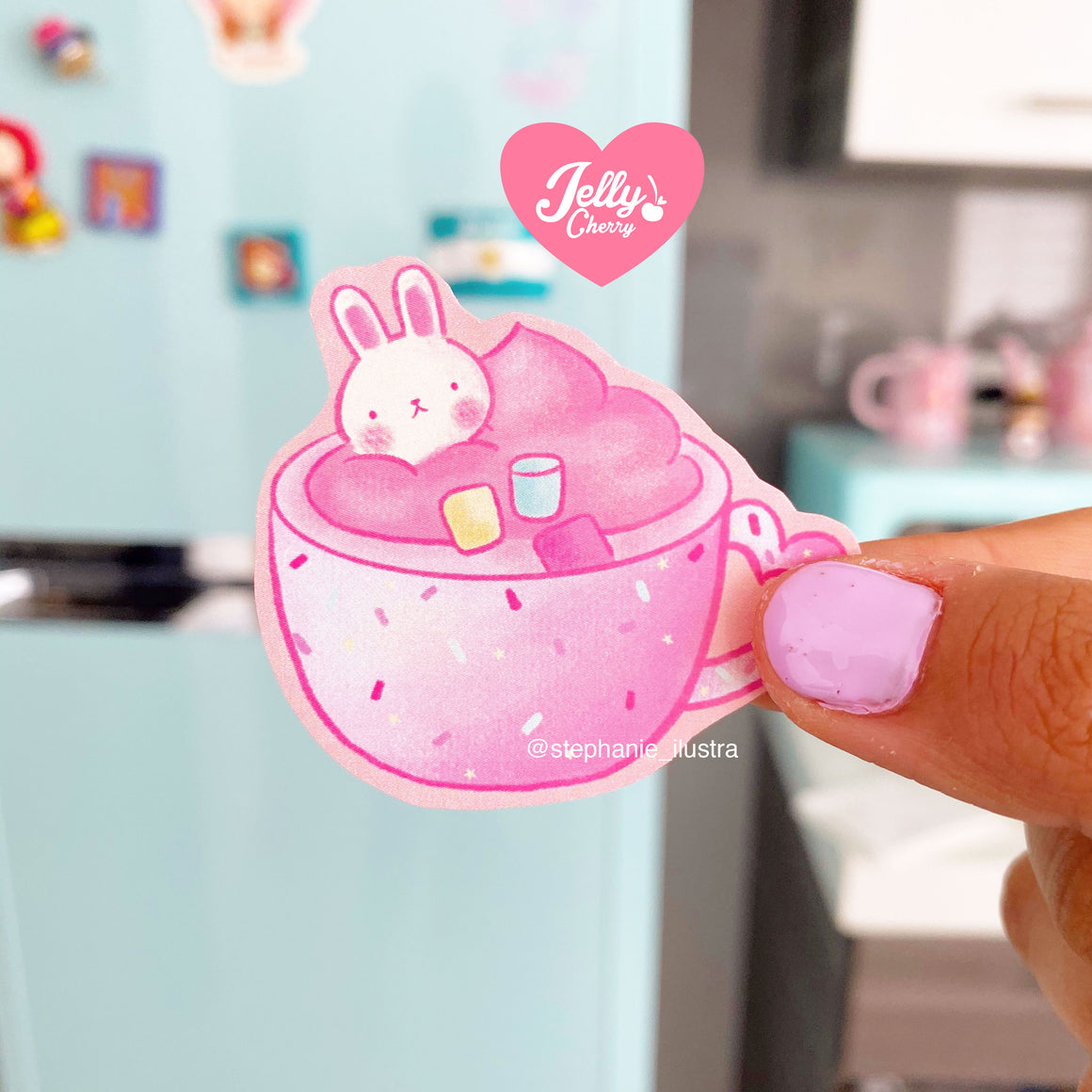 Sticker taza de chocolate – Jelly Cherry Accesorios